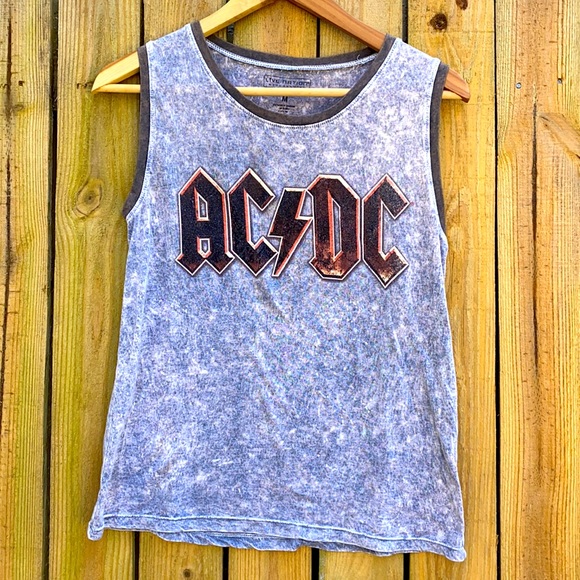 Live Nation | Tops | Gently Used Acdc Concert Grey Tank Top | Poshmark